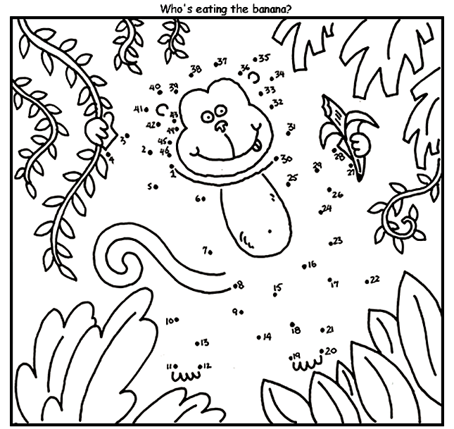 Monkey Connect the Dots | crayola.be Monkey Connect the Dots | crayola.be